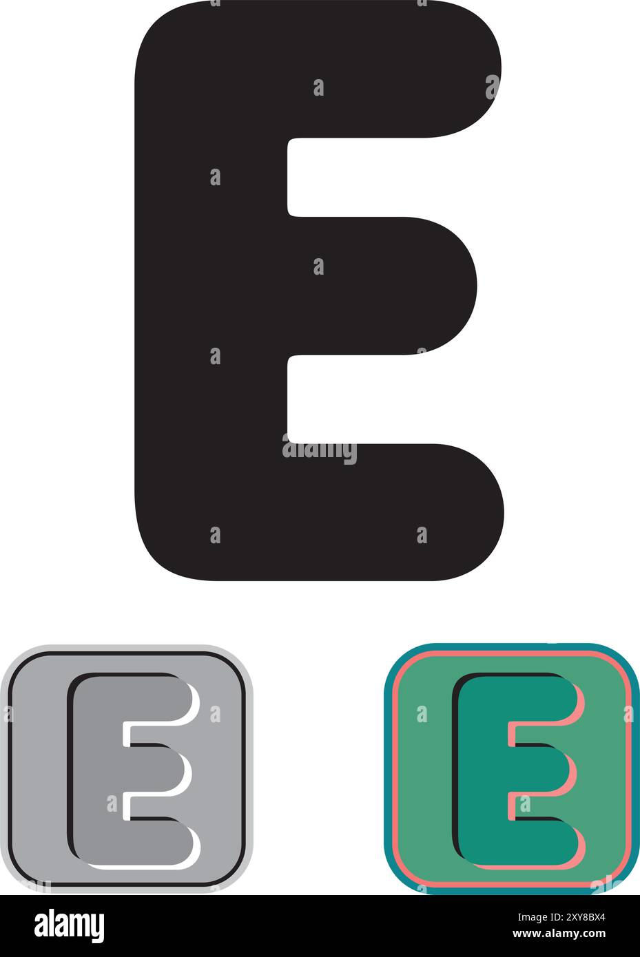Art Blister Initial Caps Font Capital Letter E vector design ...