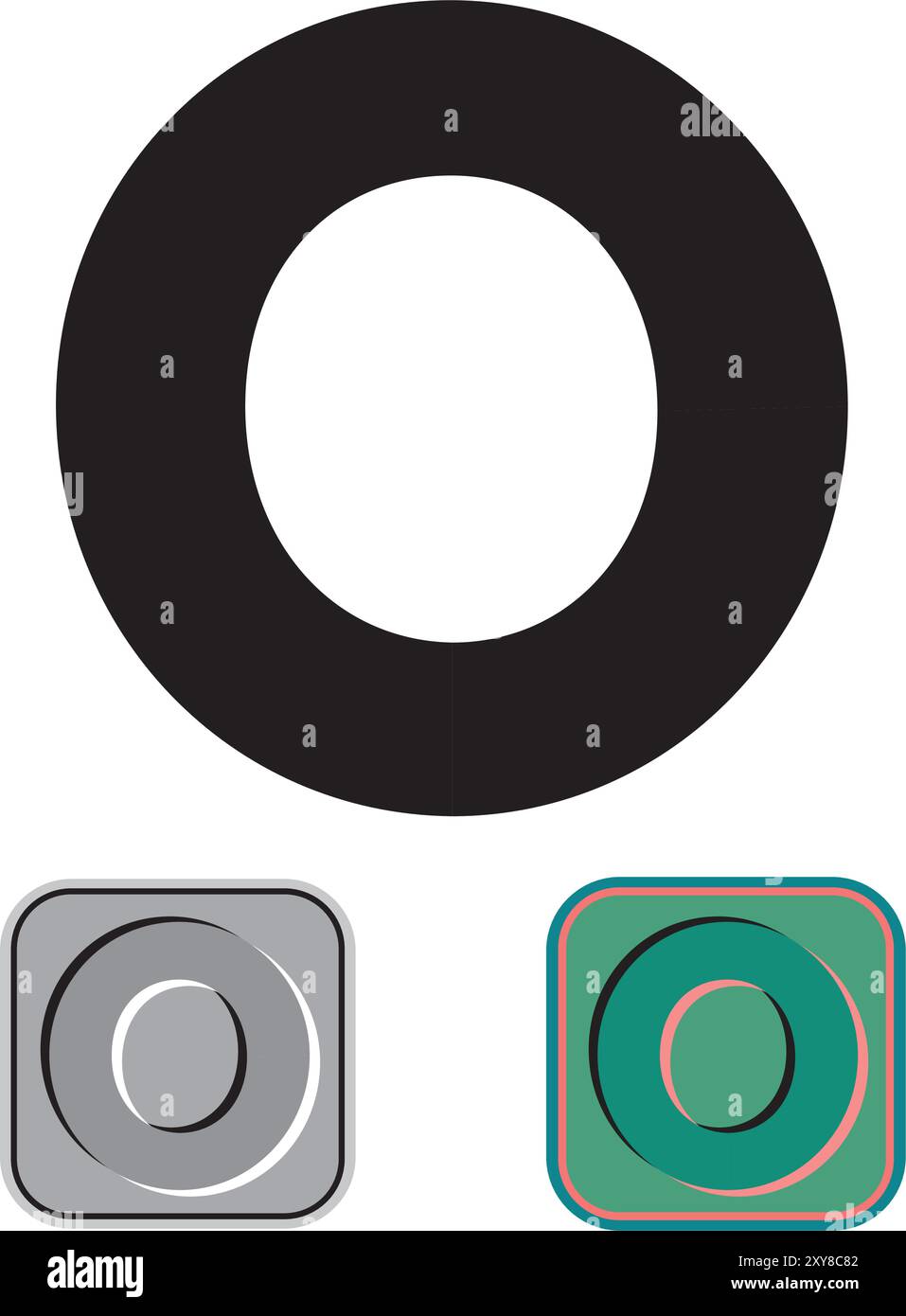 Art Blister Initial Caps Font Capital Letter O vector design ...