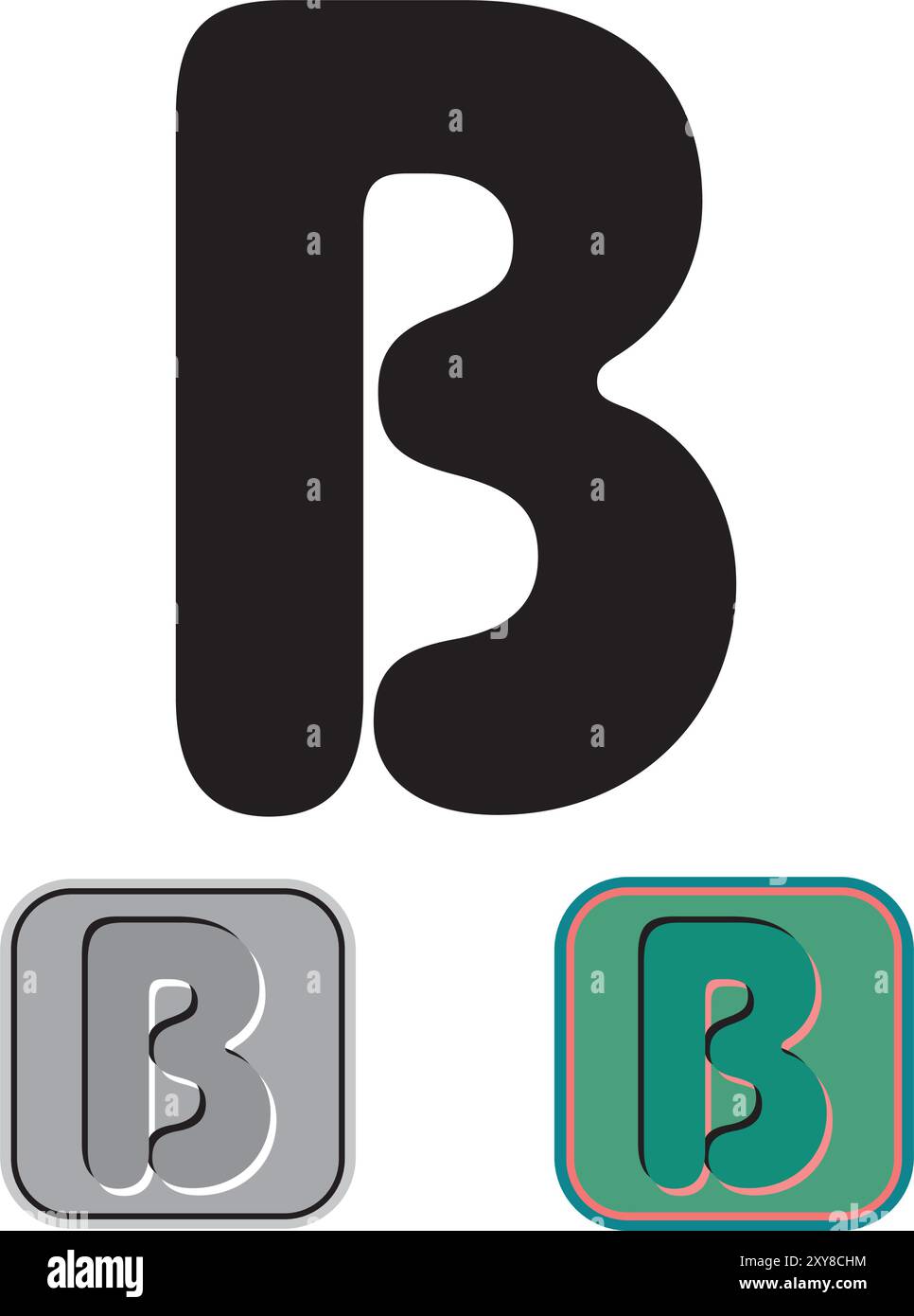 Art Blister Initial Caps Font Capital Letter B vector design ...