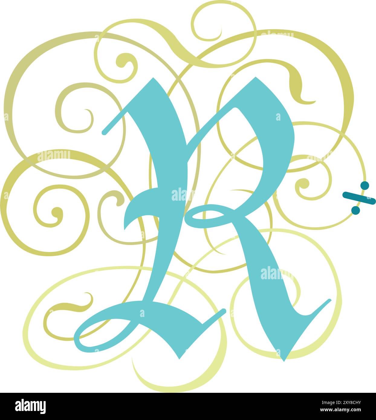 Art Gothic Initial Caps Font Capital Letter R vector design ...