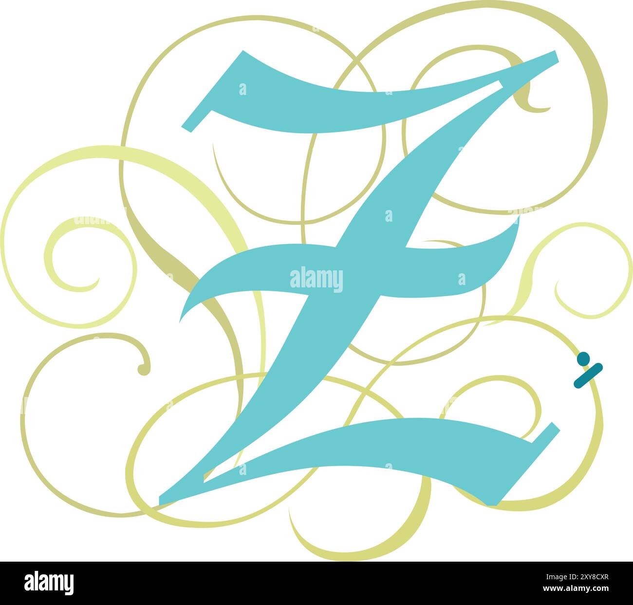 Art Gothic Initial Caps Font Capital Letter Z vector design ...