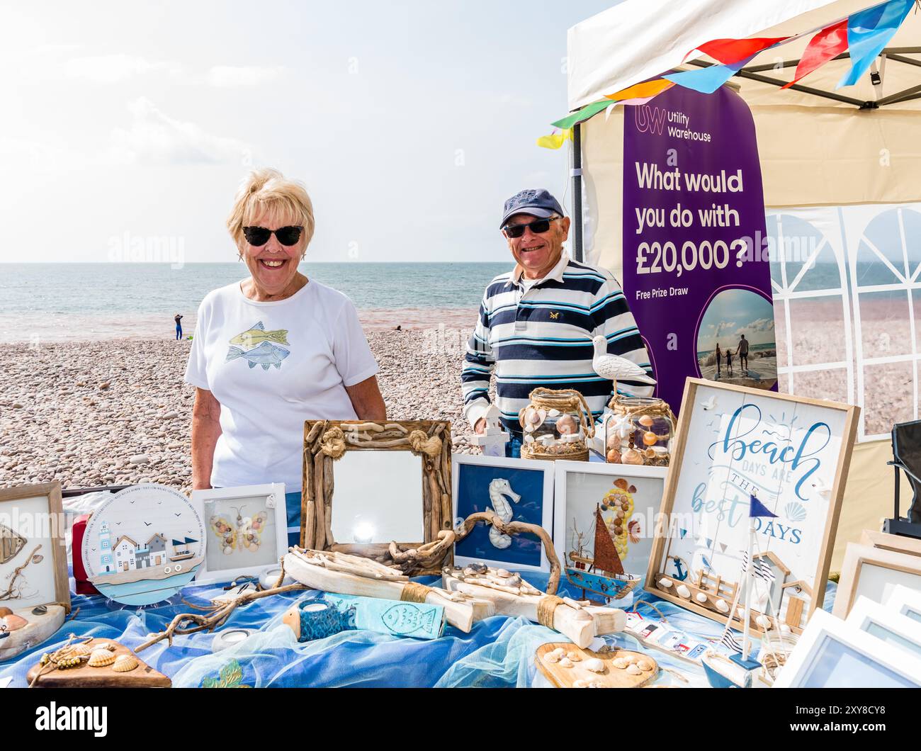 Budleigh Lions Bank Holiday Beach Fair Stock Photo - Alamy