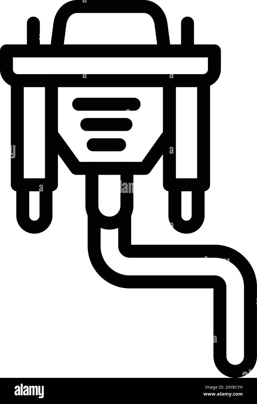 Cable vector icon editable Black and White Stock Photos & Images - Alamy