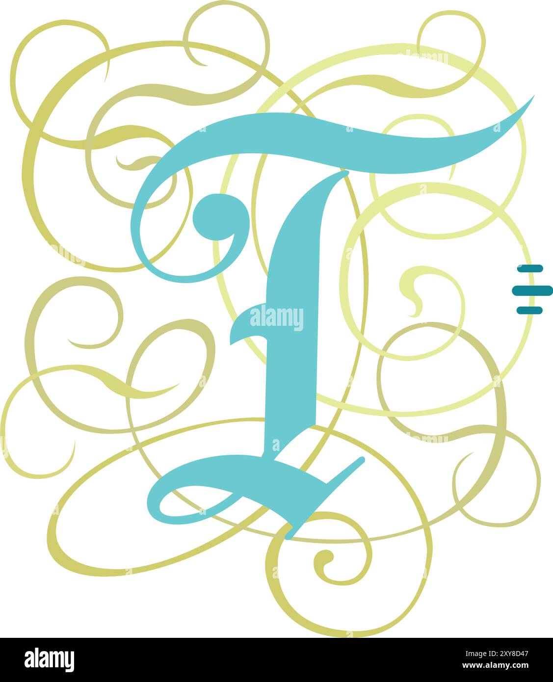 Art Gothic Initial Caps Font Capital Letter T vector design ...