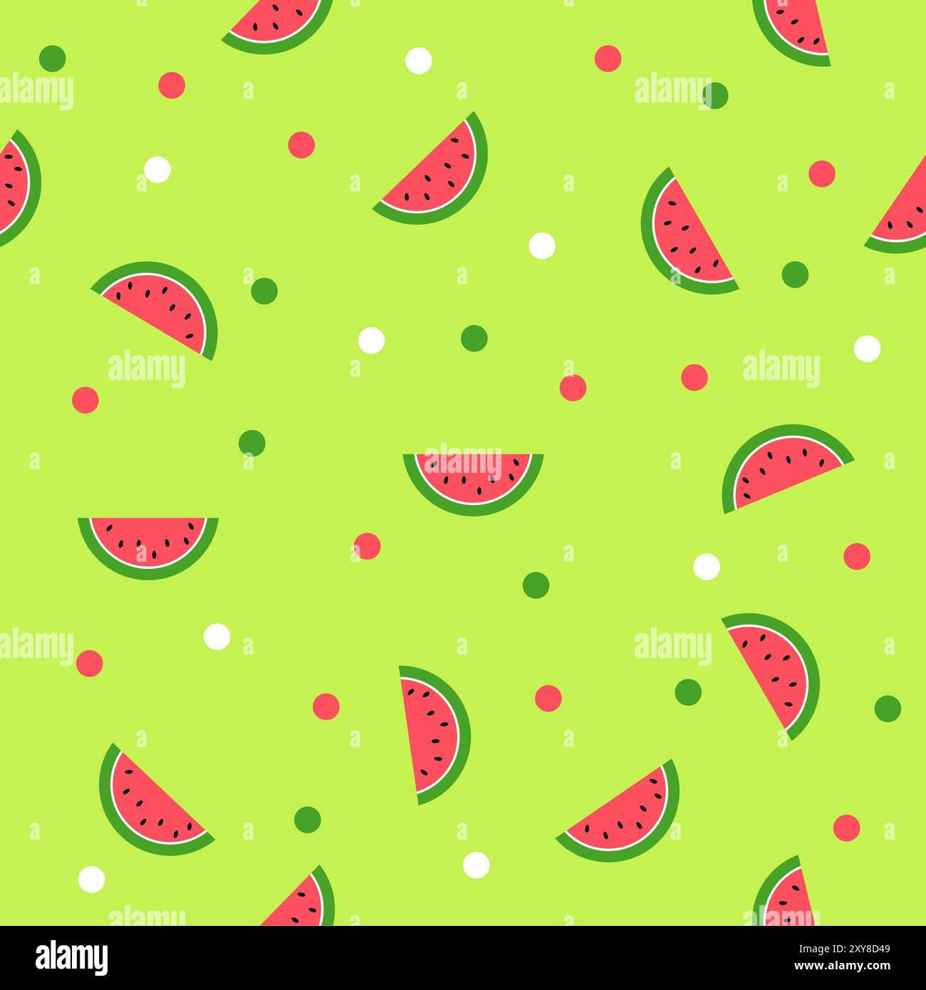 Seamless Summer Watermelon background. Green Background Stock Vector ...