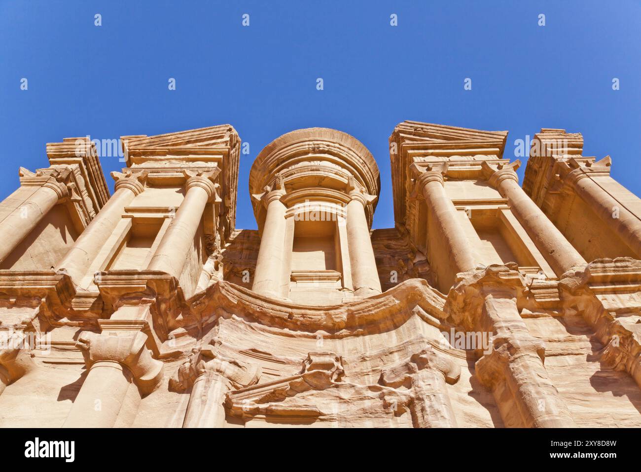 Monastery in ancient nabataeans city of petra, jordan Stock Photo - Alamy