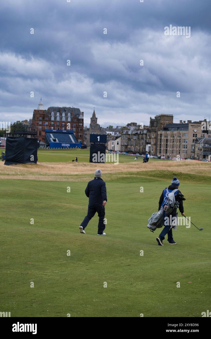 The Old Course, St Andrews people playing golf,Scotland Stock Photo - Alamy