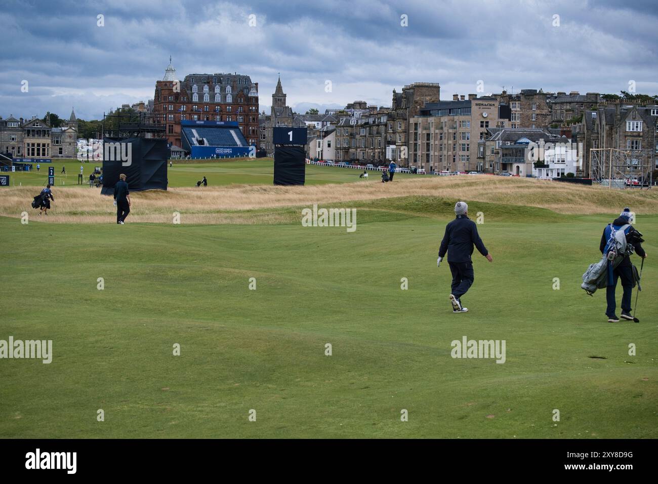 The Old Course, St Andrews people playing golf,Scotland Stock Photo - Alamy