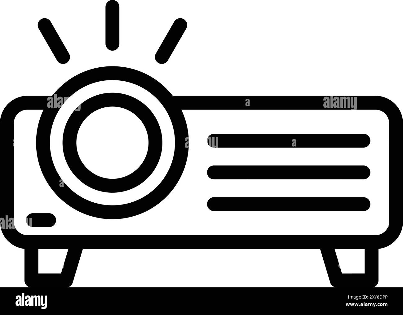 Video projector icon simple Black and White Stock Photos & Images - Alamy