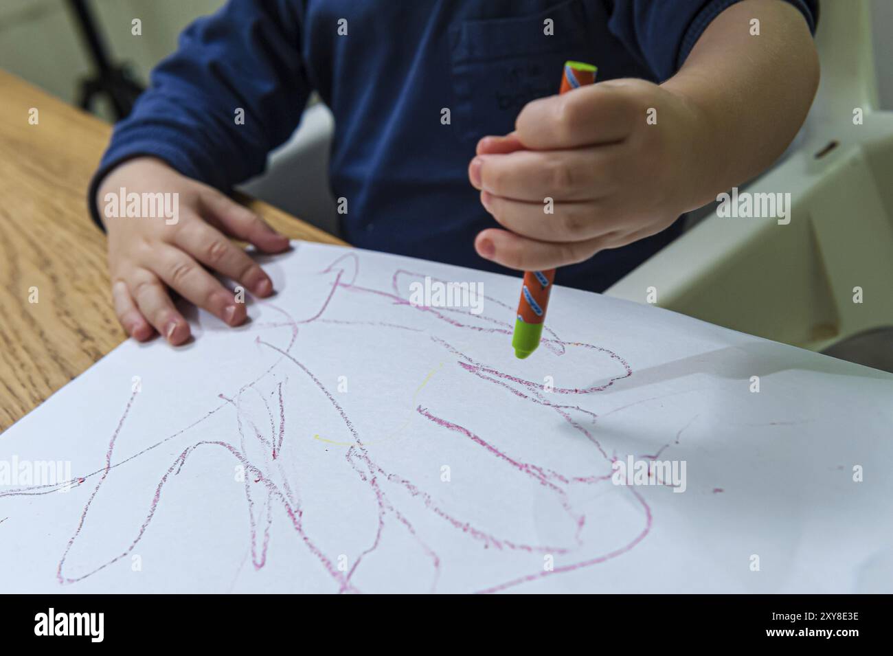 Childs hand drawing people hi-res stock photography and images - Alamy