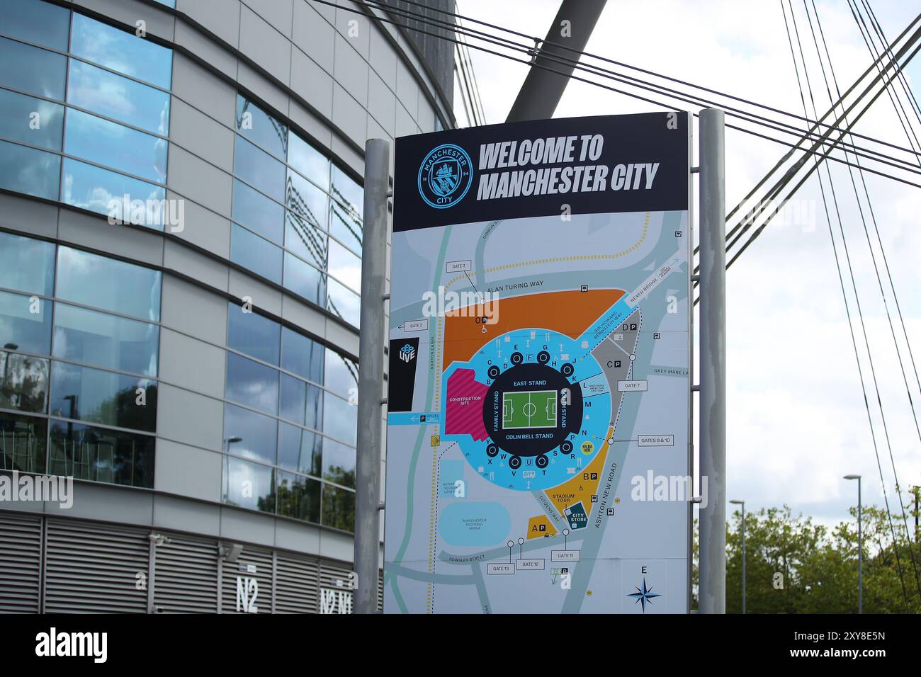 General view of the Etihad Stadium, Home of Manchester City Football ...