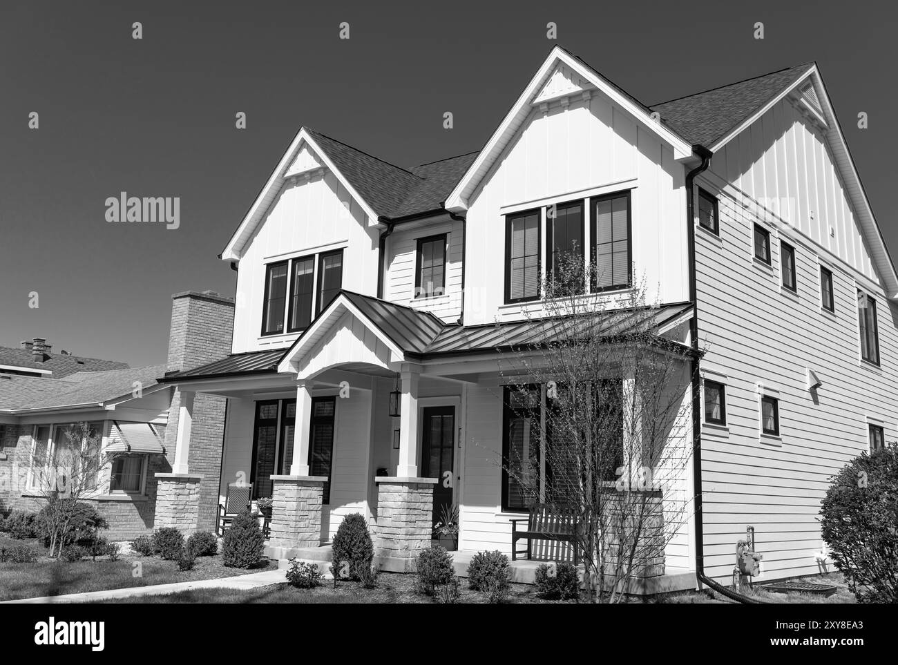 residential building house outdoor. vintage cottage style home in ...