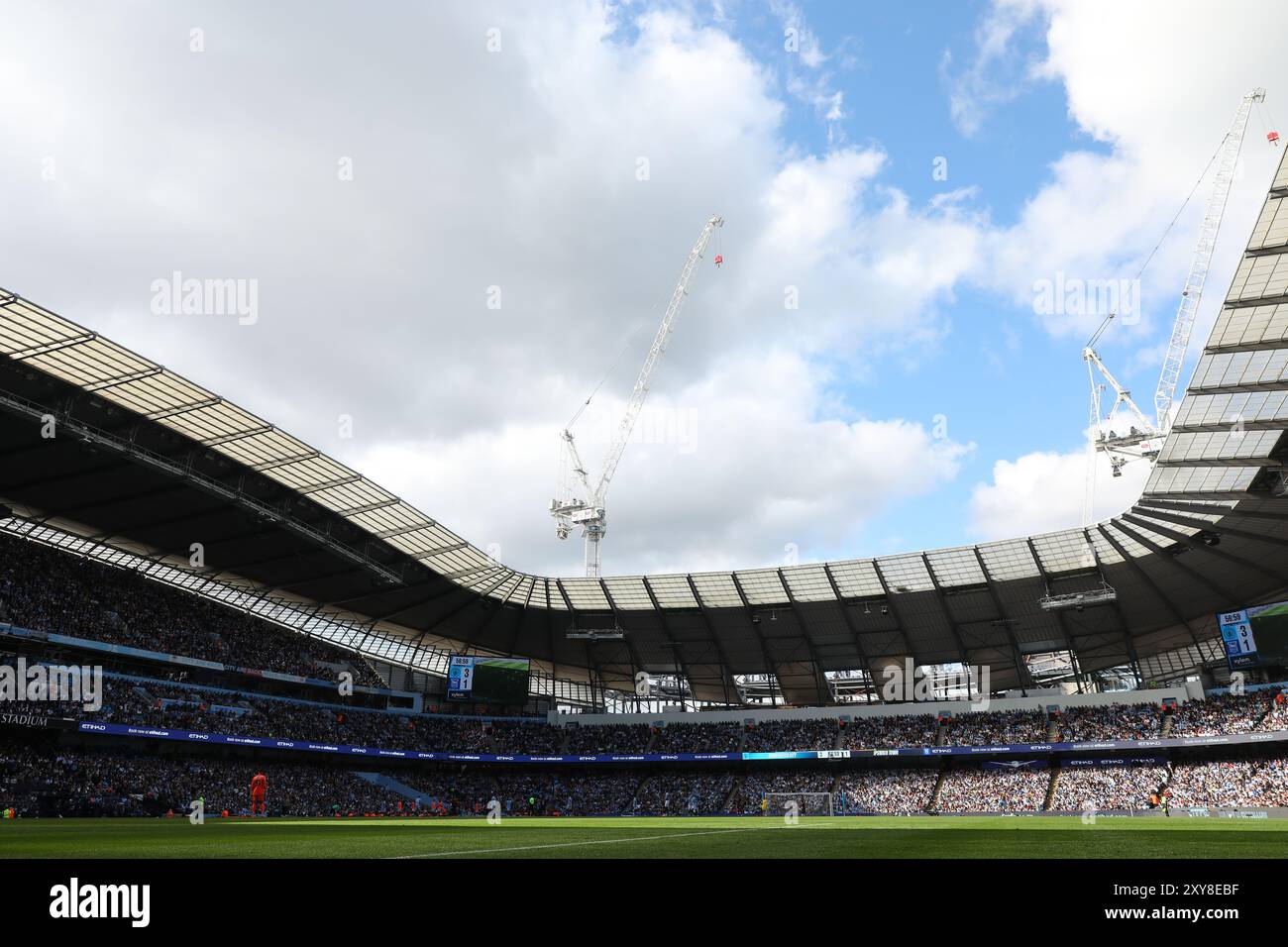 General view of the Etihad Stadium, Home of Manchester City Football ...