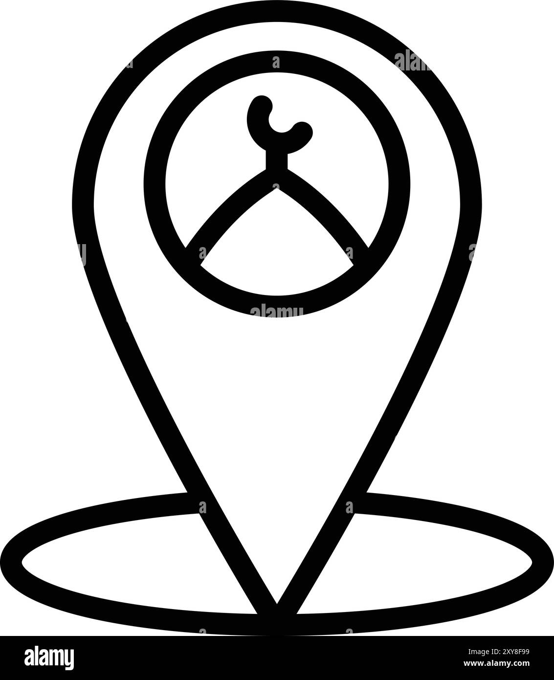 Mosque location Vector Icon Design Illustration Stock Vector Image ...