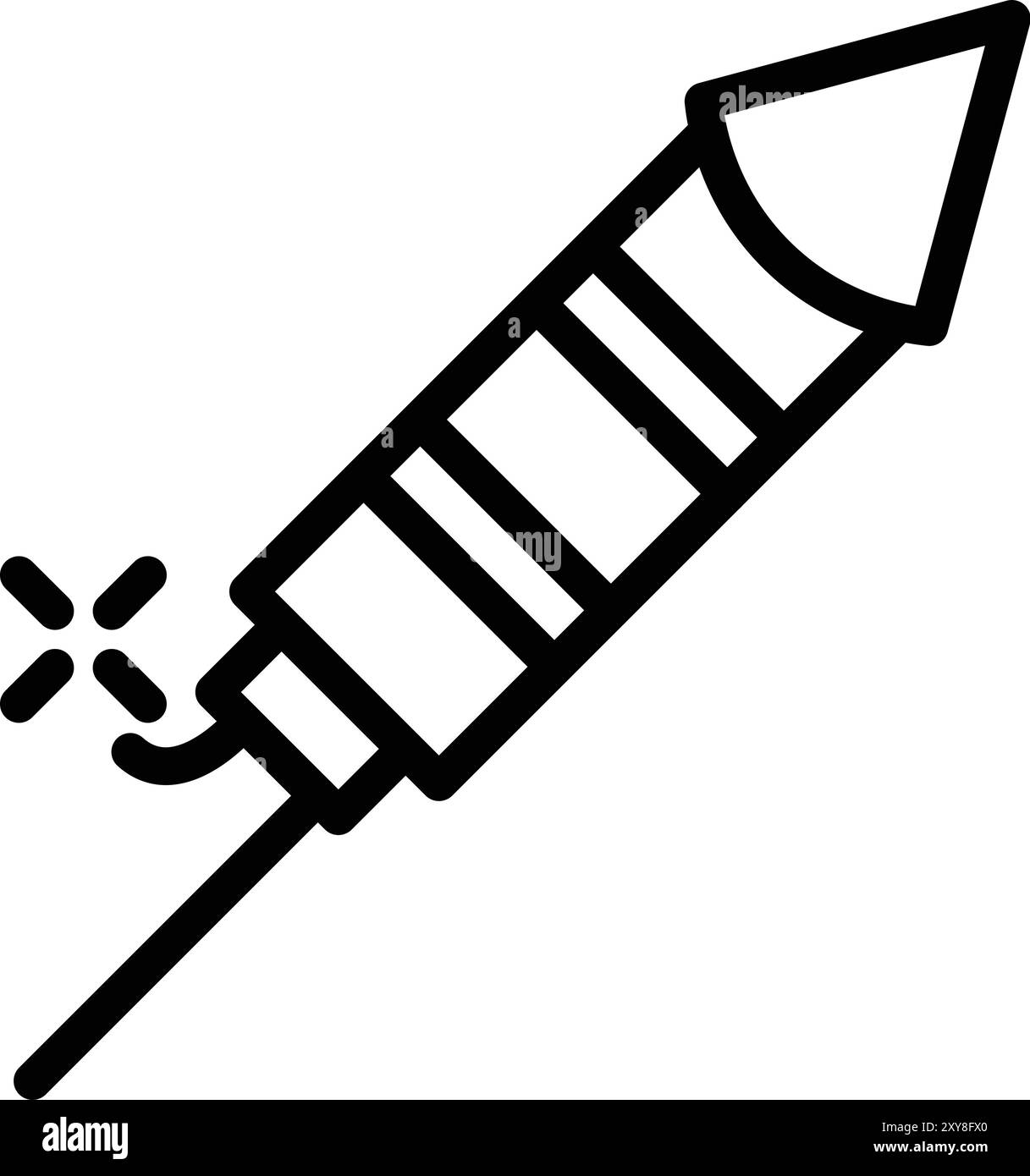 Firework rocket vector vector vectors Black and White Stock Photos ...