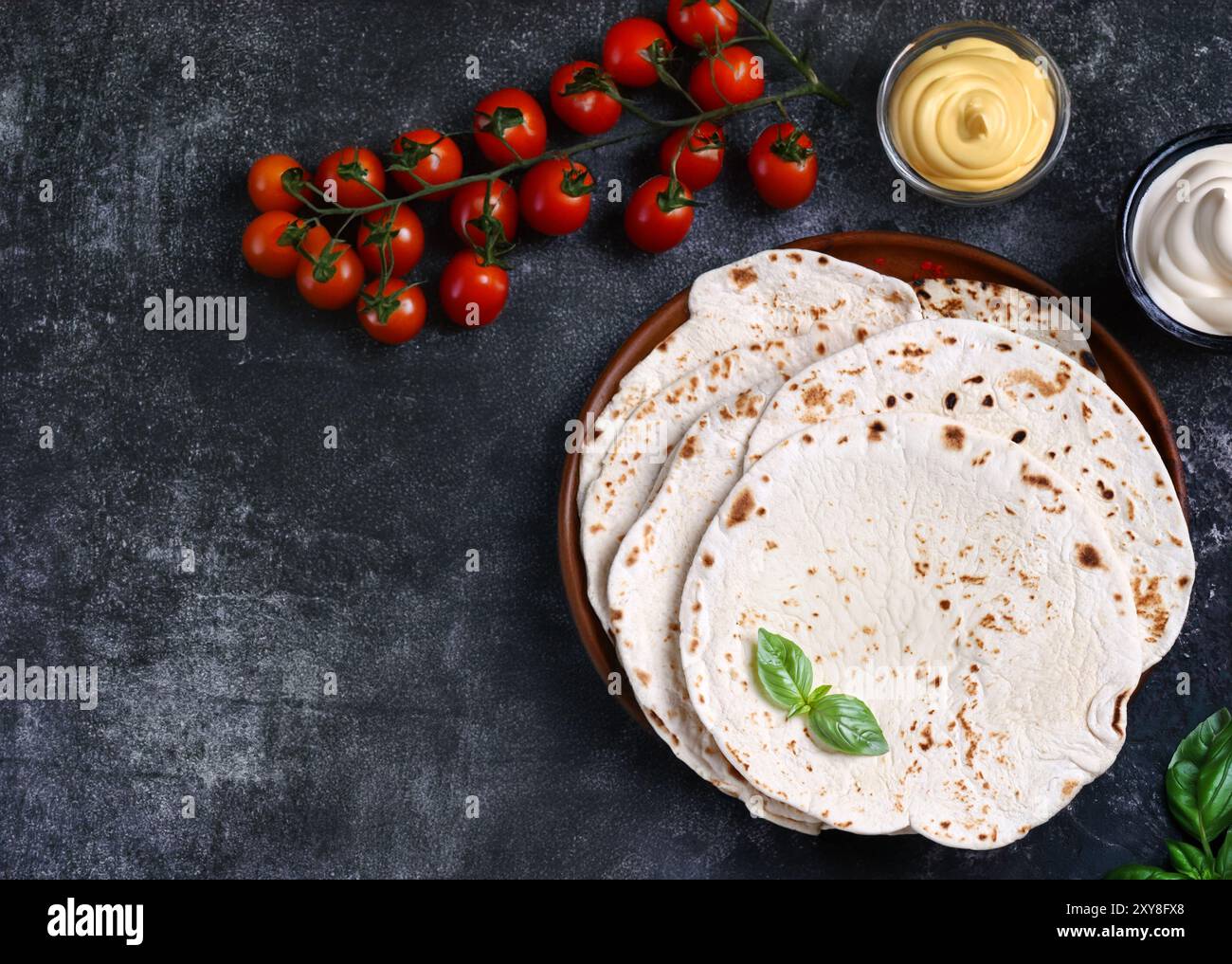 Delicious indian naan flatbreads hi-res stock photography and images ...