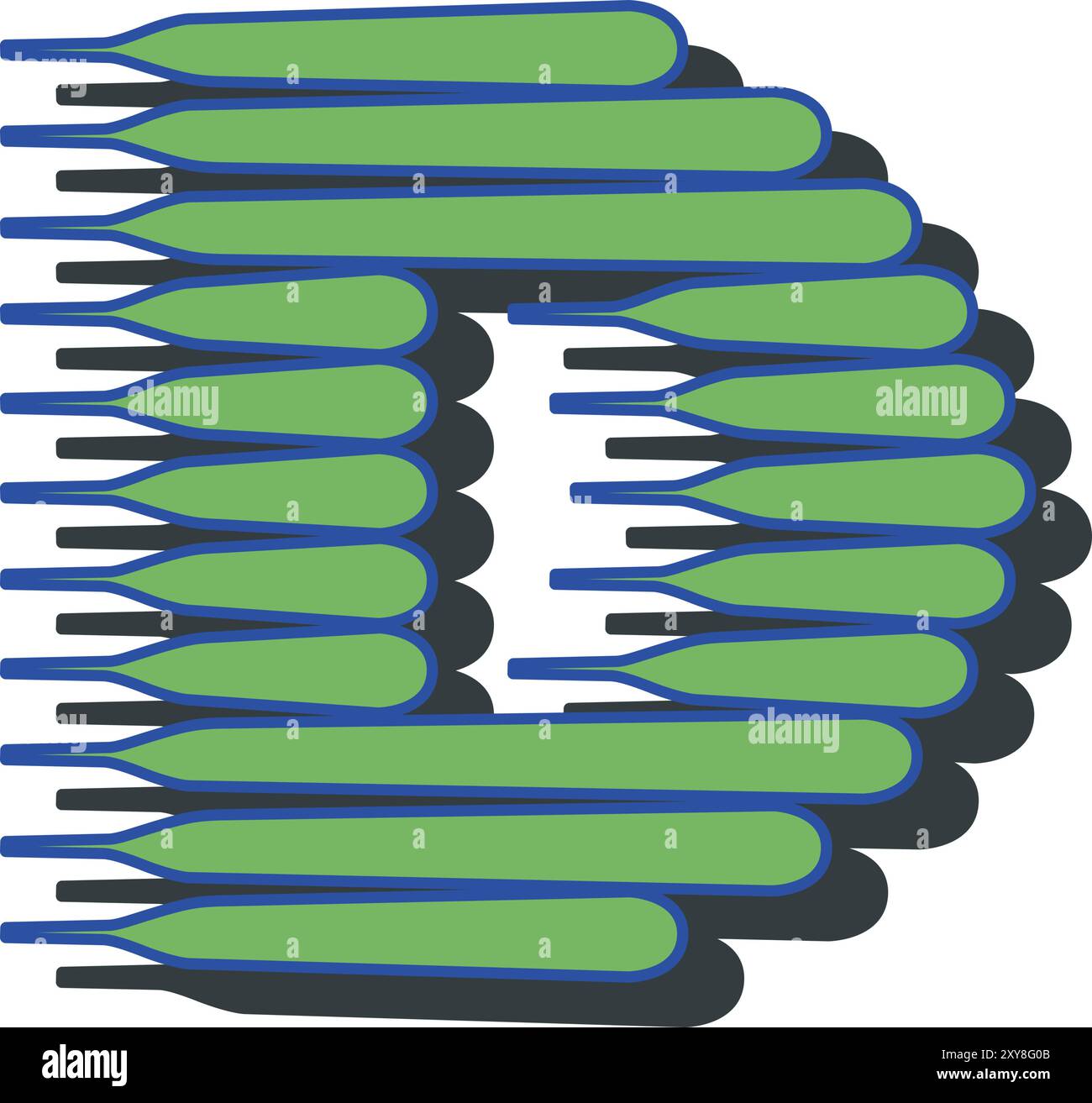 Art Wind Initial Caps Font Capital Letter D vector design illustration ...