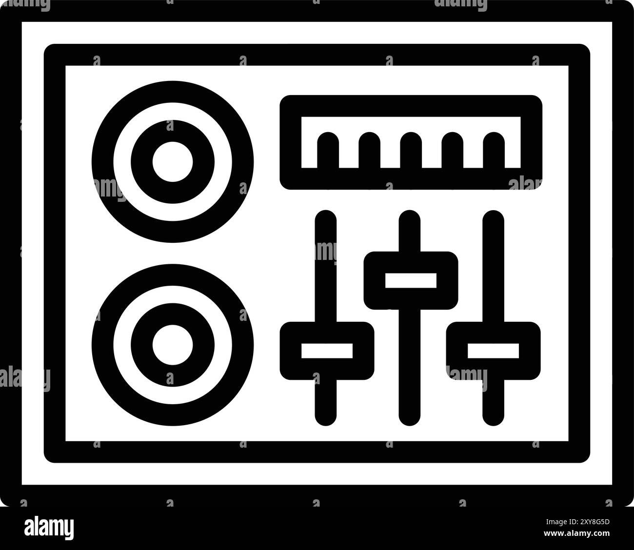 Dj mixing music vector Black and White Stock Photos & Images - Alamy