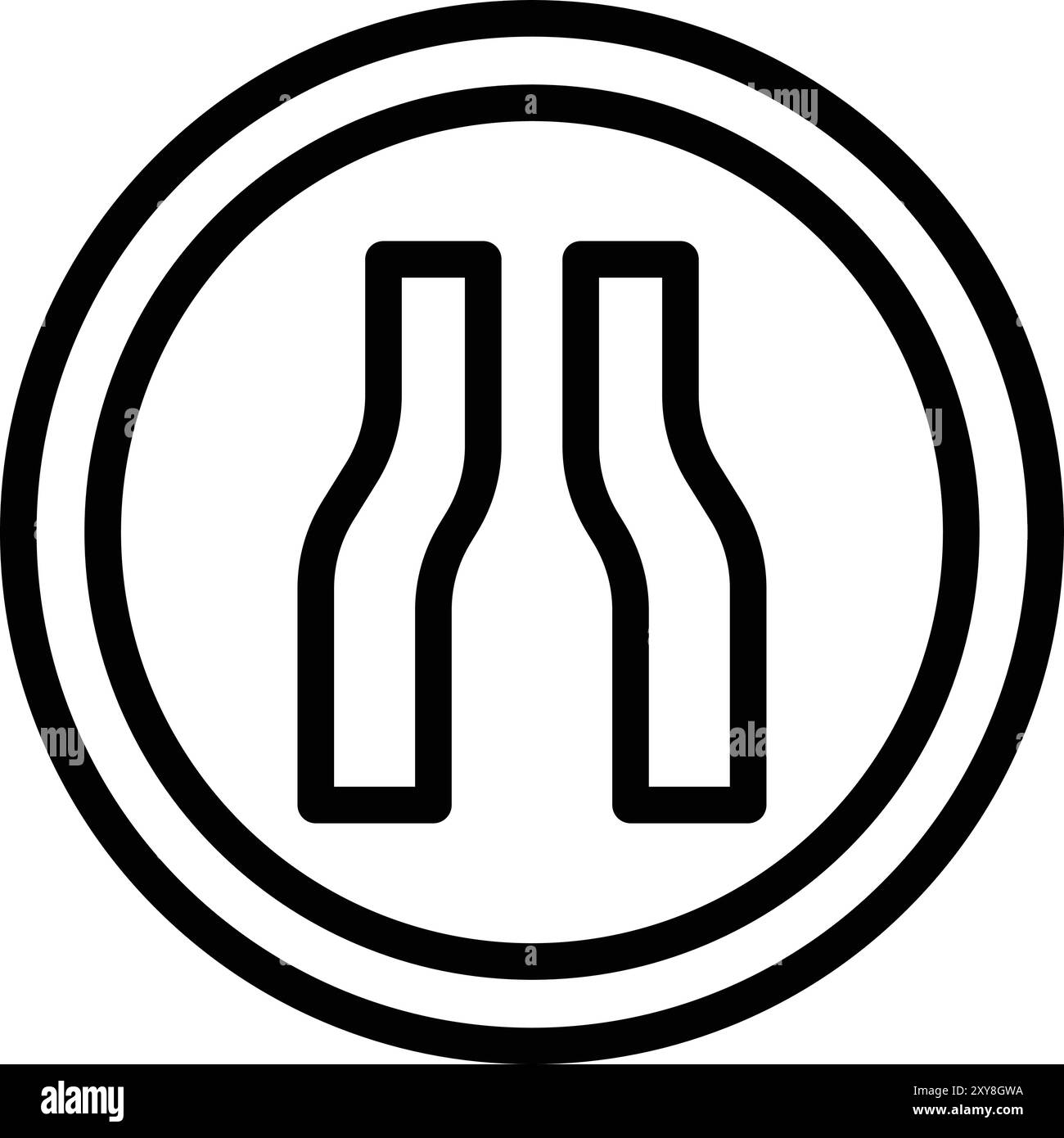 Narrow road sign clipart hi-res stock photography and images - Alamy