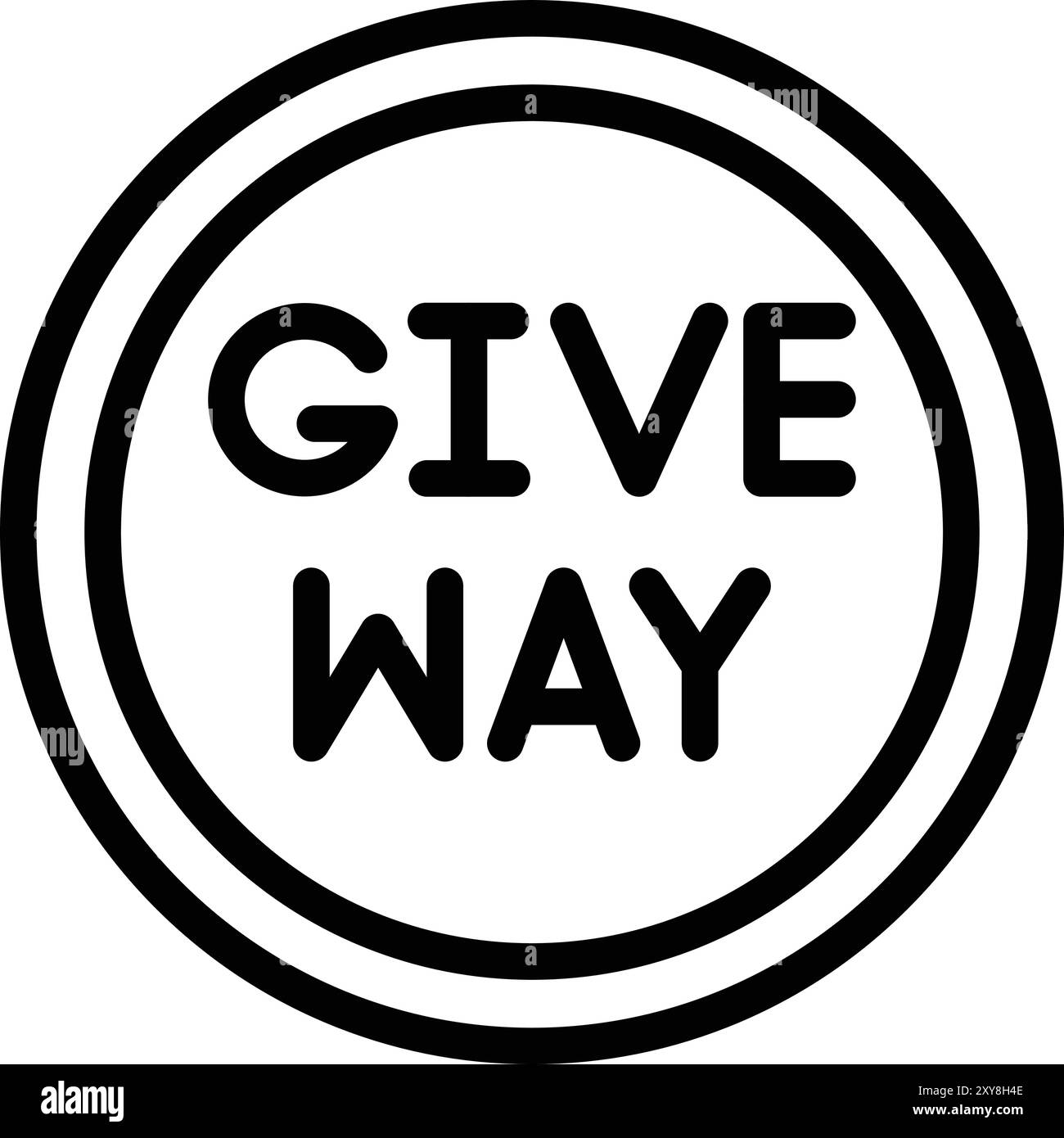 Give way Vector Icon Design Illustration Stock Vector Image & Art - Alamy