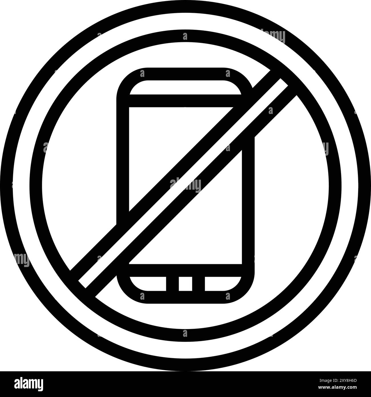 No smartphones sign Stock Vector Images - Alamy