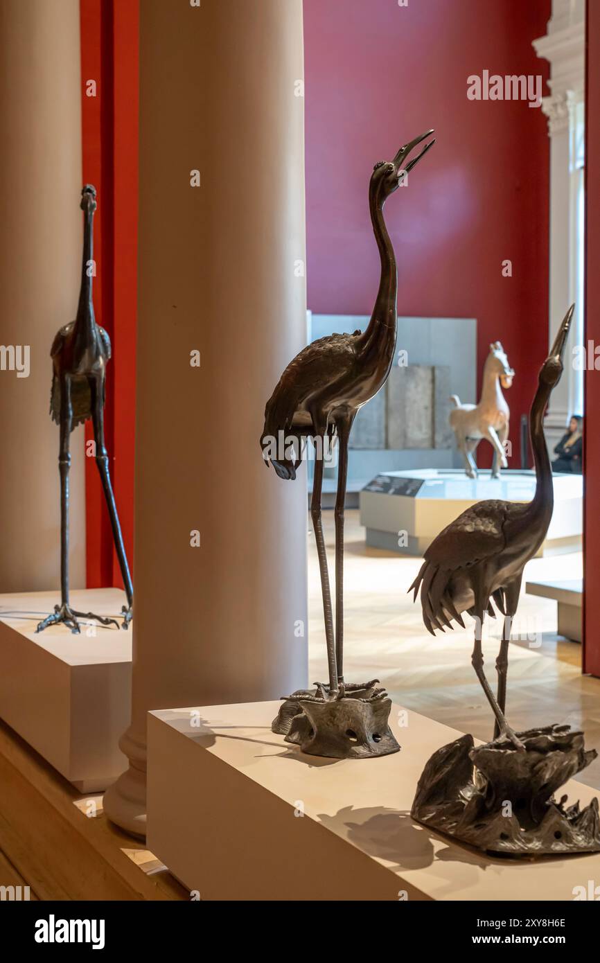 Paris, France - 07 20 2024: Cernuschi museum. Crane-shaped incense ...
