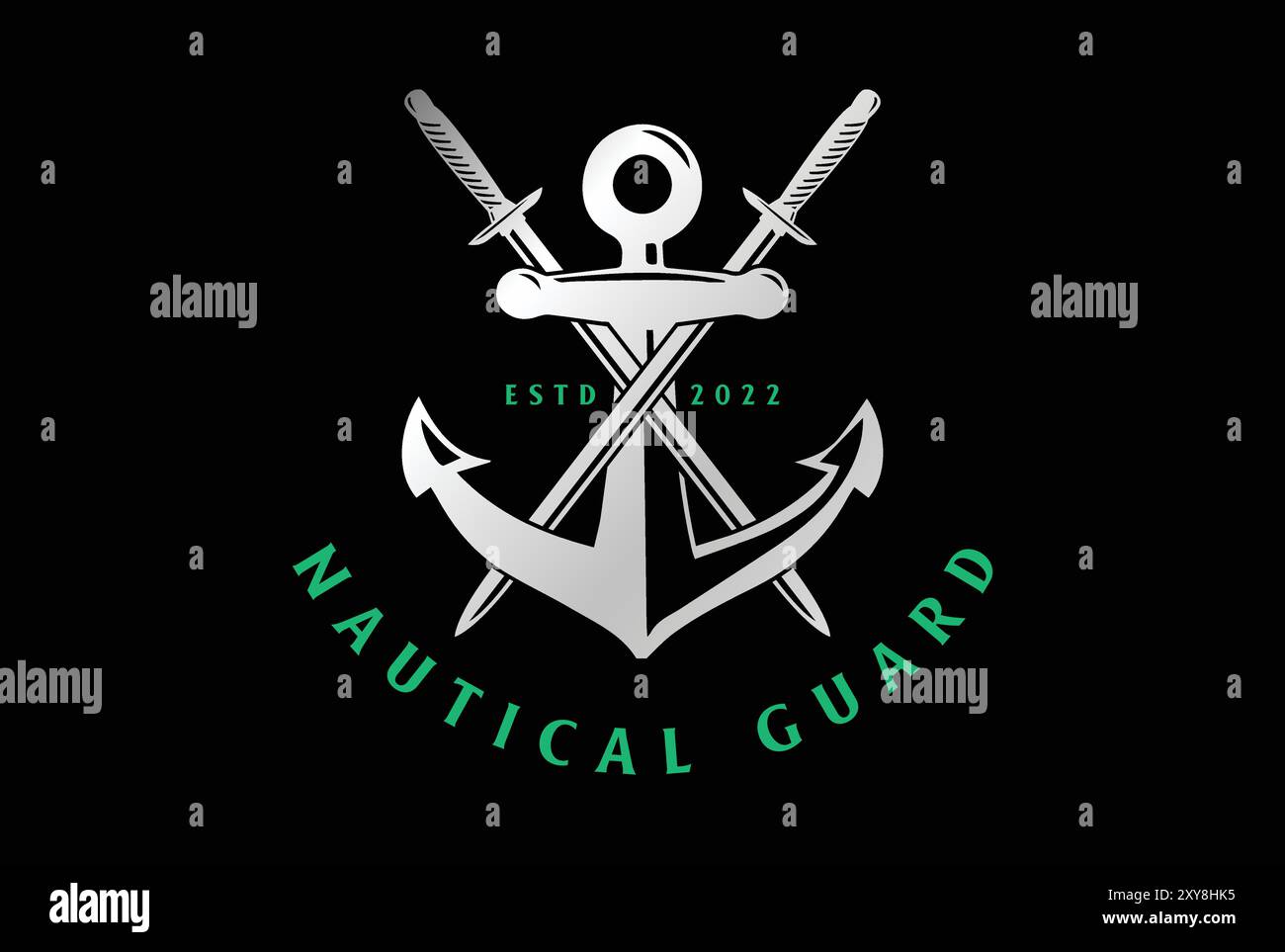 Crossed Sword Blade Anchor Hook for Ocean Sail Nautical Guard or Yacht ...