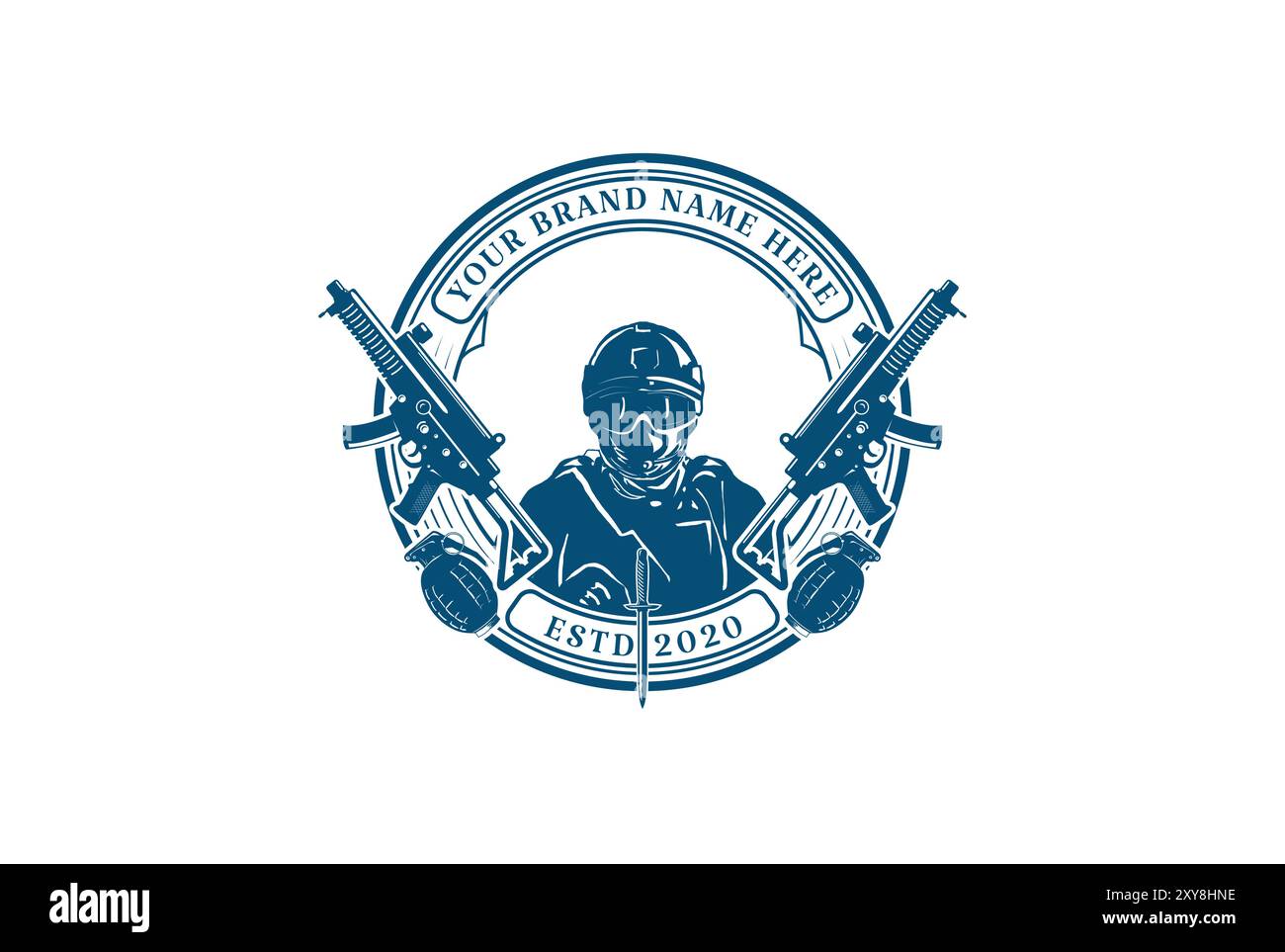 Elite Army Force Navy Soldier with Sub Machine Gun and Grenade for ...