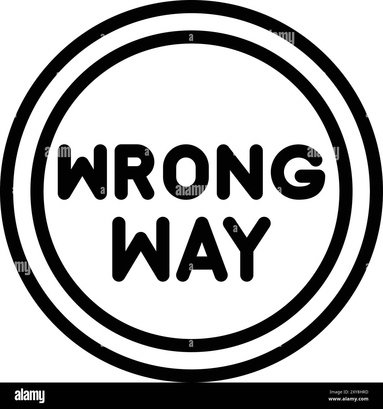 Wrong way sign Stock Vector Images - Alamy