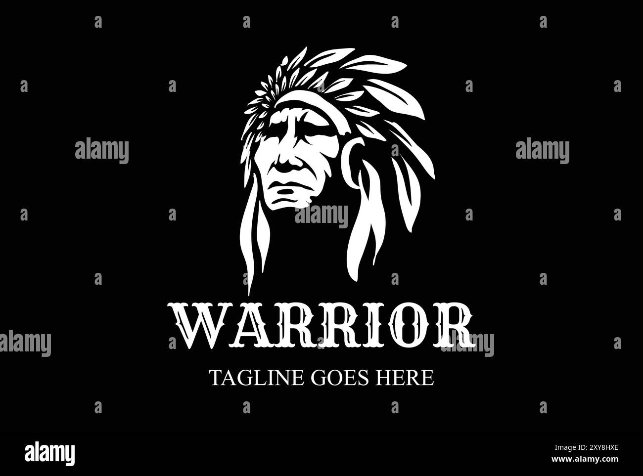 Indian chief logo hi-res stock photography and images - Alamy