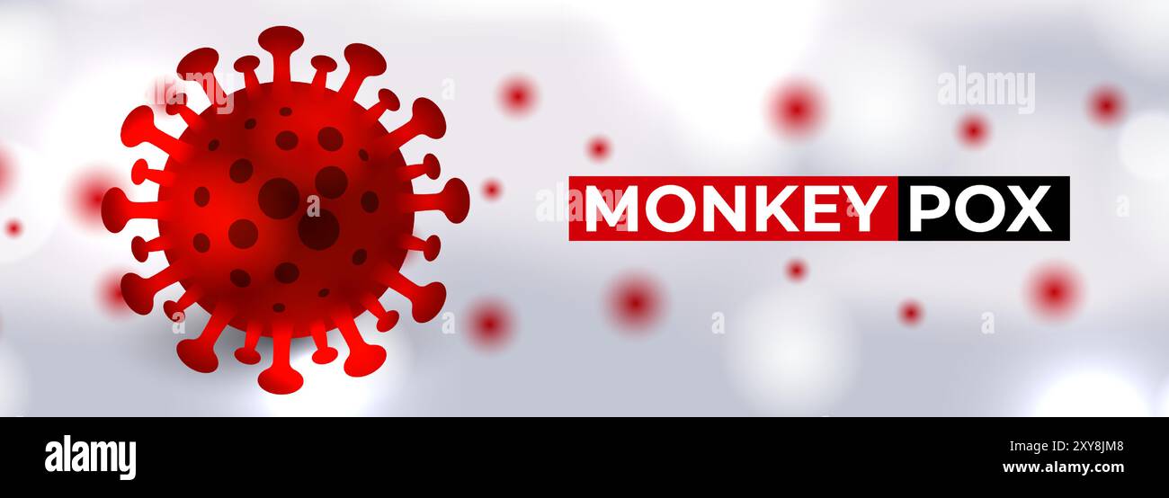 Monkeypox virus cell. Mpox outbreak medical wide banner background ... Monkeypox virus cell. Mpox outbreak medical wide banner background ...