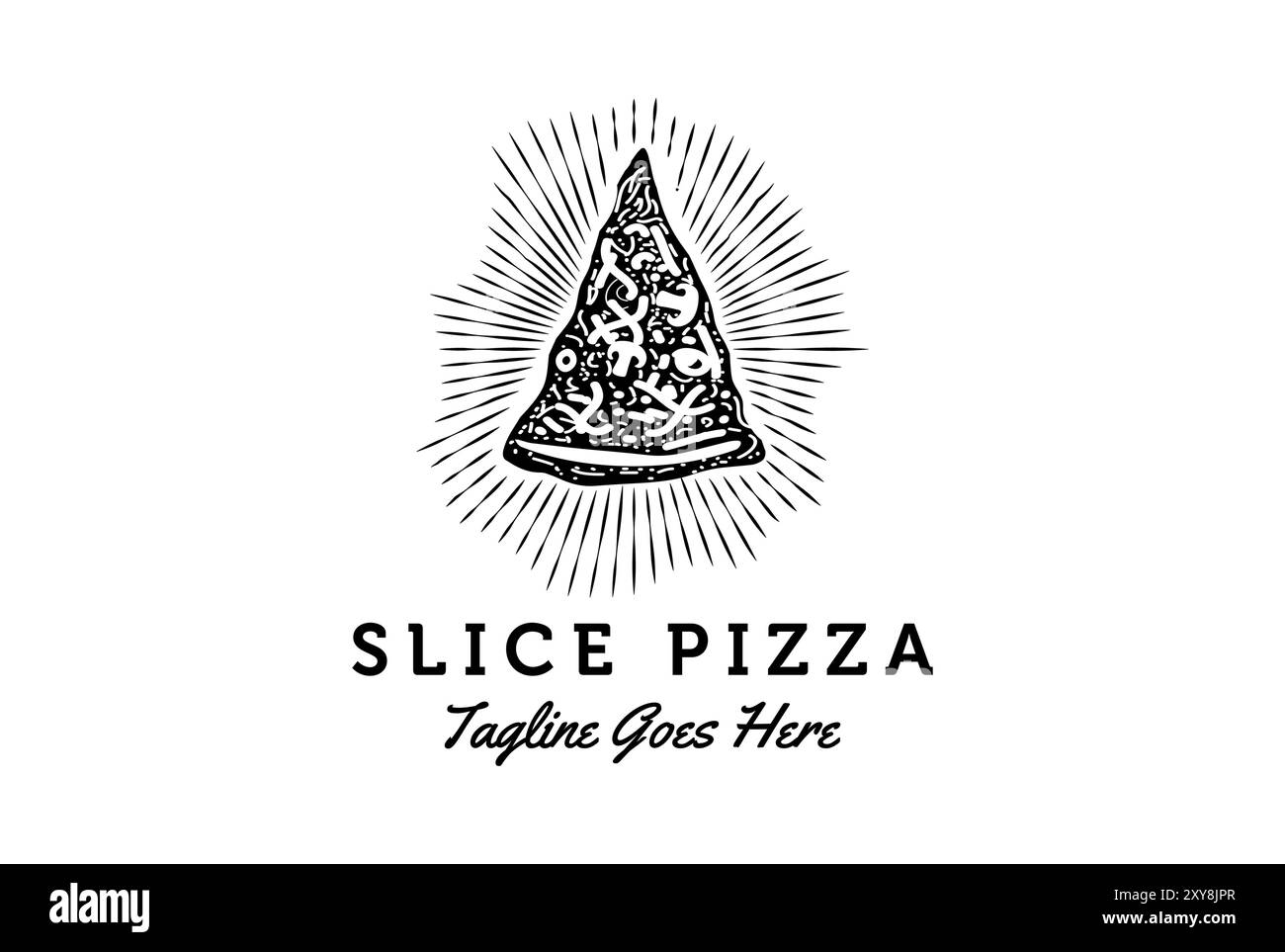 Rustic Retro Vintage Pizza Slice for Pizzeria Restaurant Bar Bistro ...