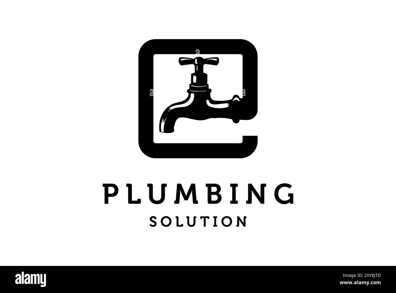 Vintage Square Pipe with Water Faucet for Tap Plumbing Sanitary Service ...