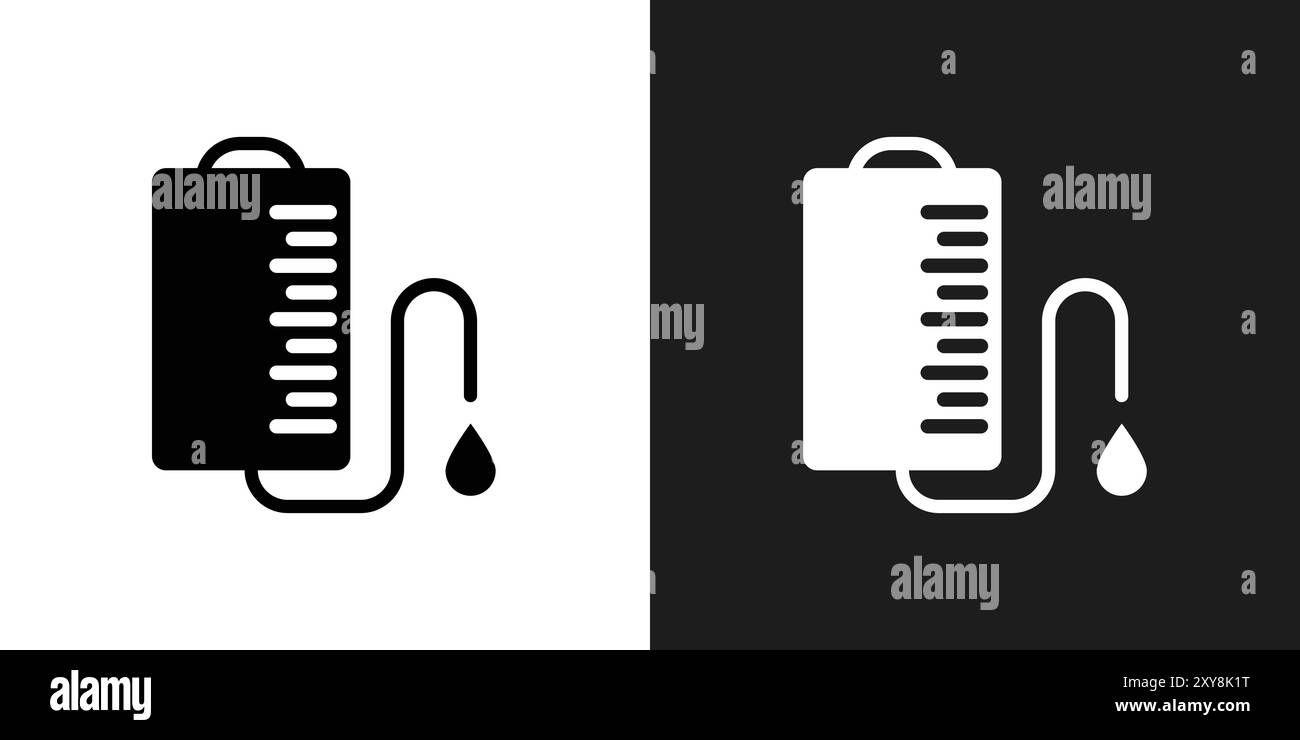 Blood transfusion icon logo sign vector outline in black and white ...