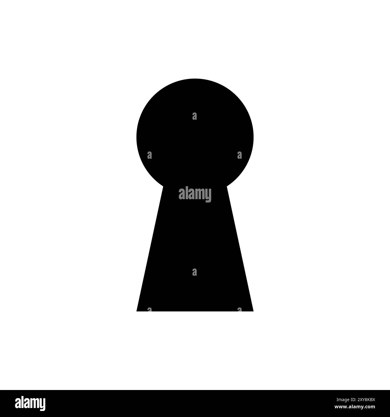 Vector flat lock key hole isolated on white background Stock Vector ...