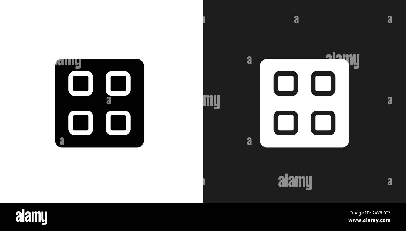 Apps icon logo sign vector outline in black and white color Stock ...