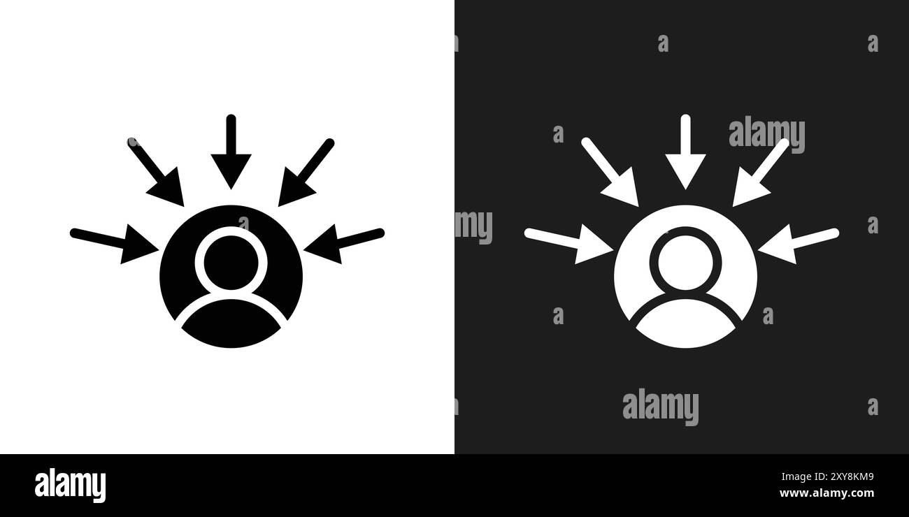 Centric consumer icon logo sign vector outline in black and white color ...