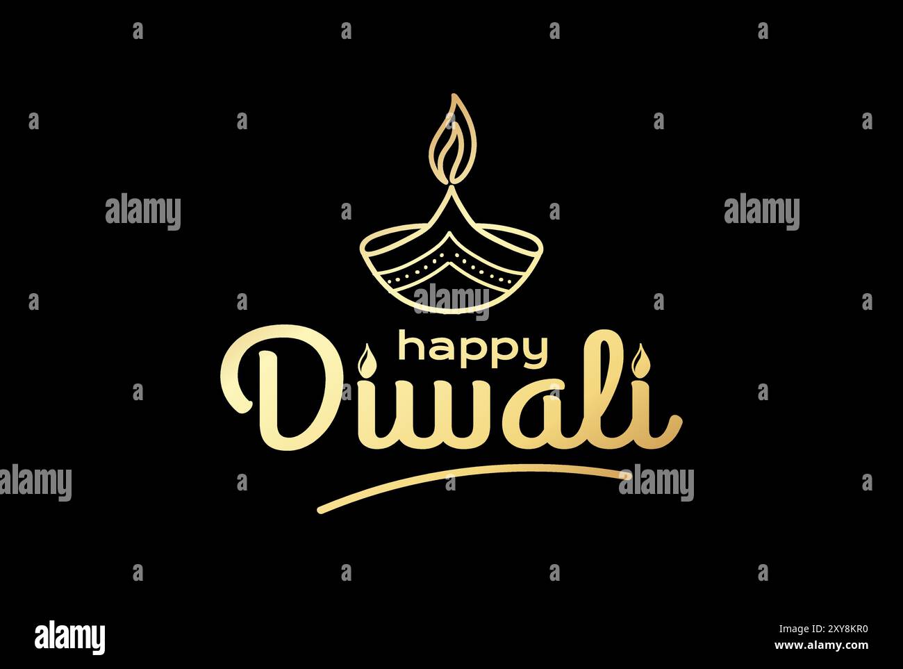 Happy Diwali Handwritten Lettering Text Word Type Font Calligraphy ...