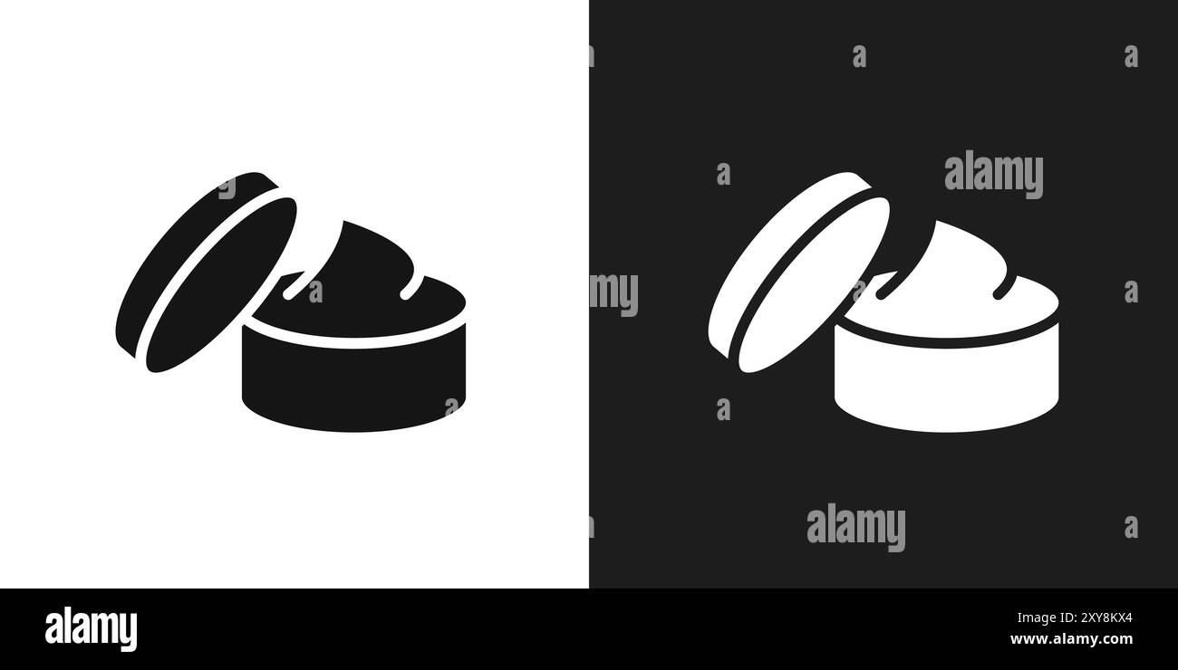 Cream icon logo sign vector outline in black and white color Stock ...