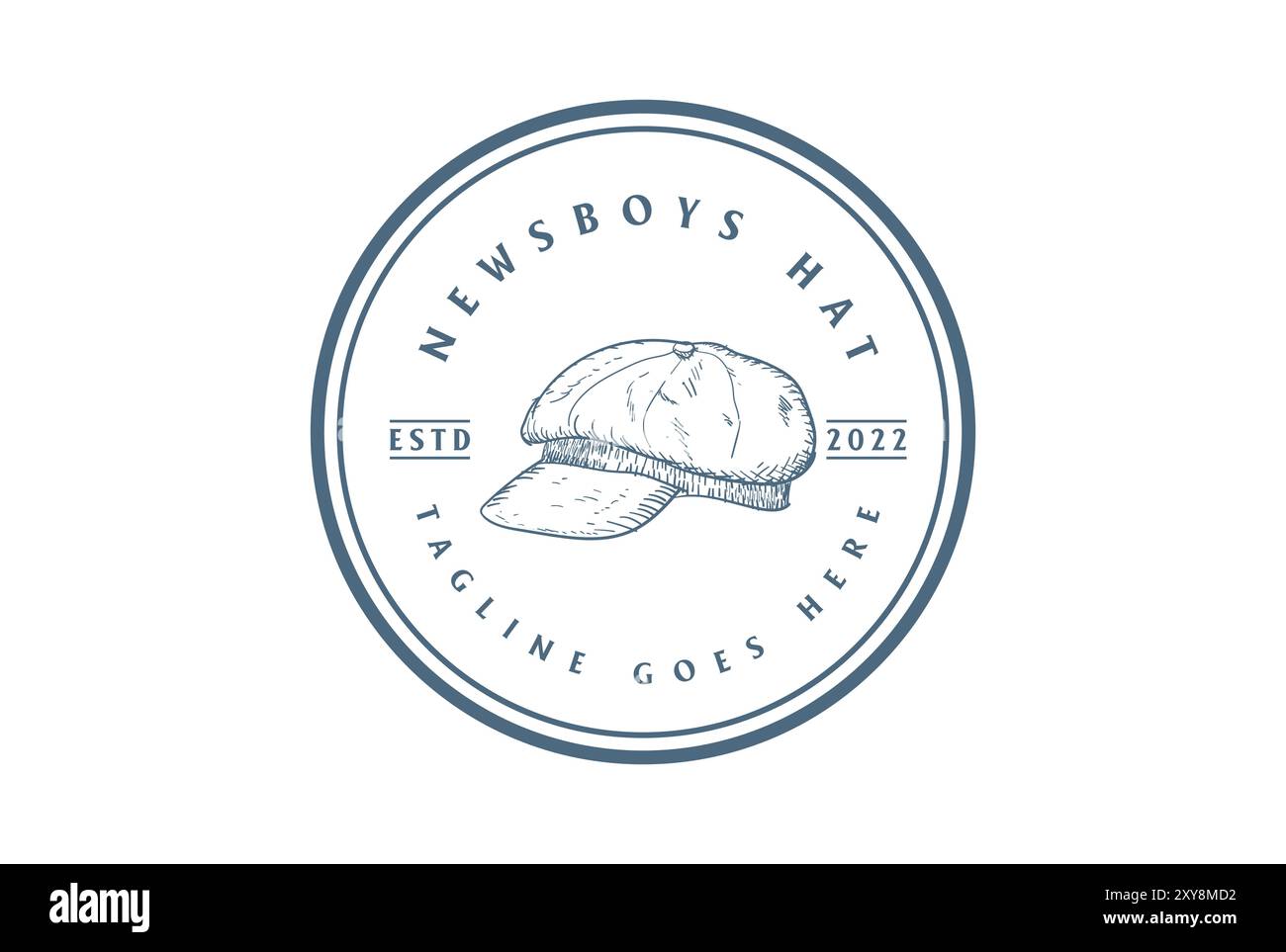 Vintage Retro Classic England Newsboys Hat Cap for Fashion Store Logo ...