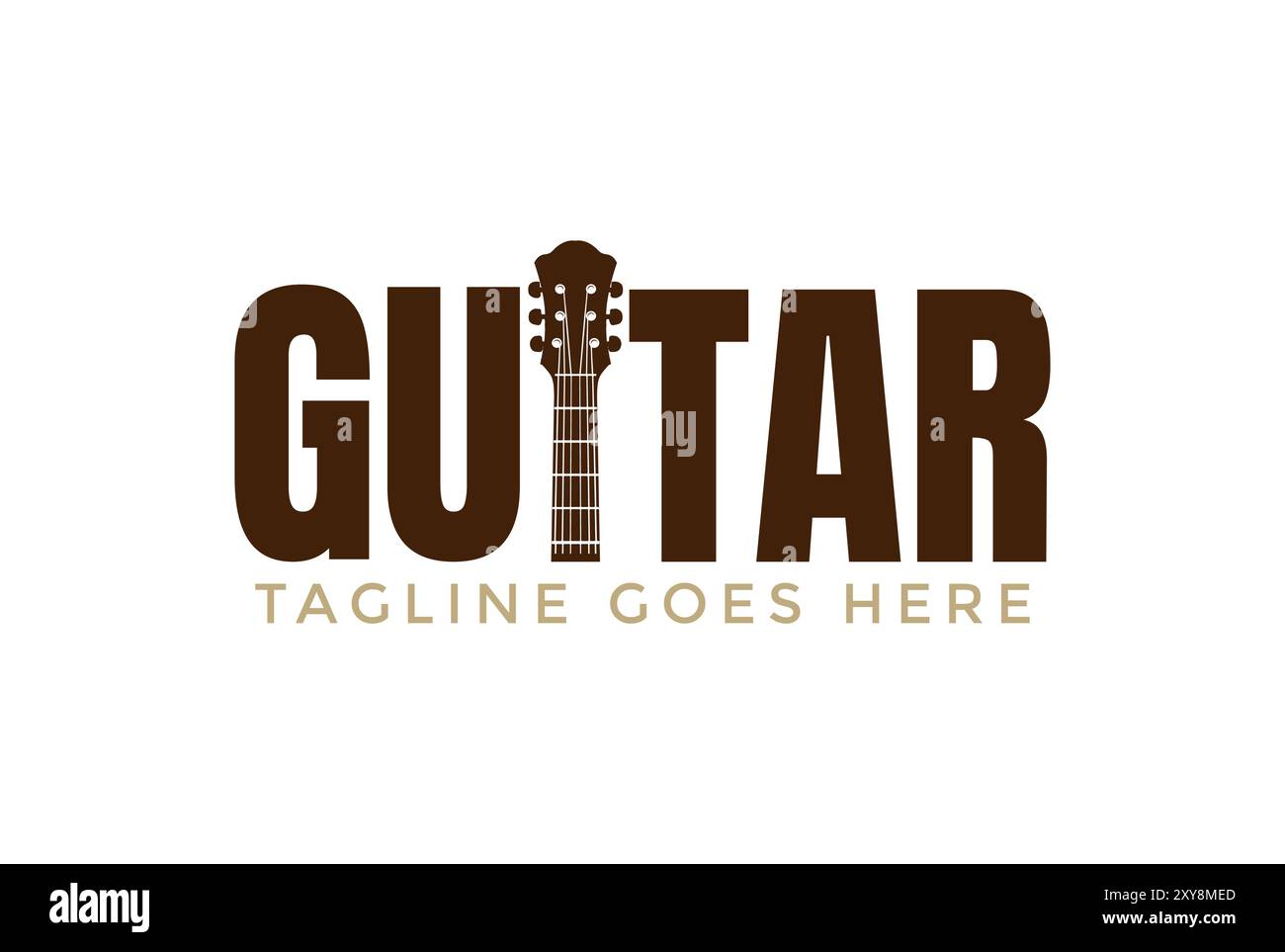 Letter Guitar Text Type Font Typography Logo Design Vector Stock Vector ...