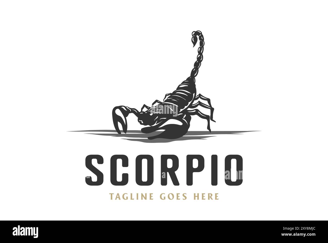 Vintage Retro Venomous Scorpion Scorpio Sting Logo Design Vector Stock ...