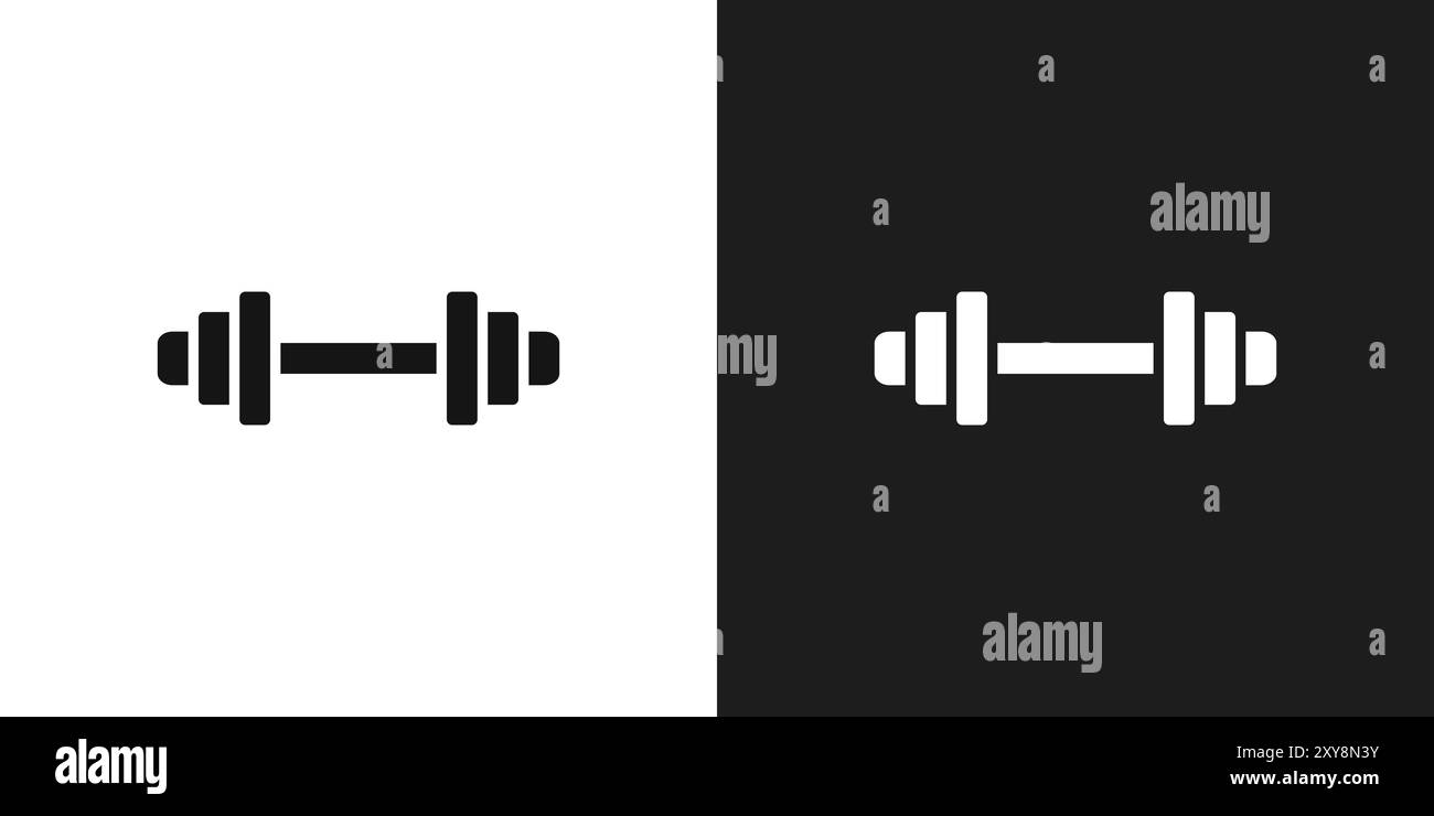 Gym icon logo sign vector outline in black and white color Stock Vector Image & Art - Alamy