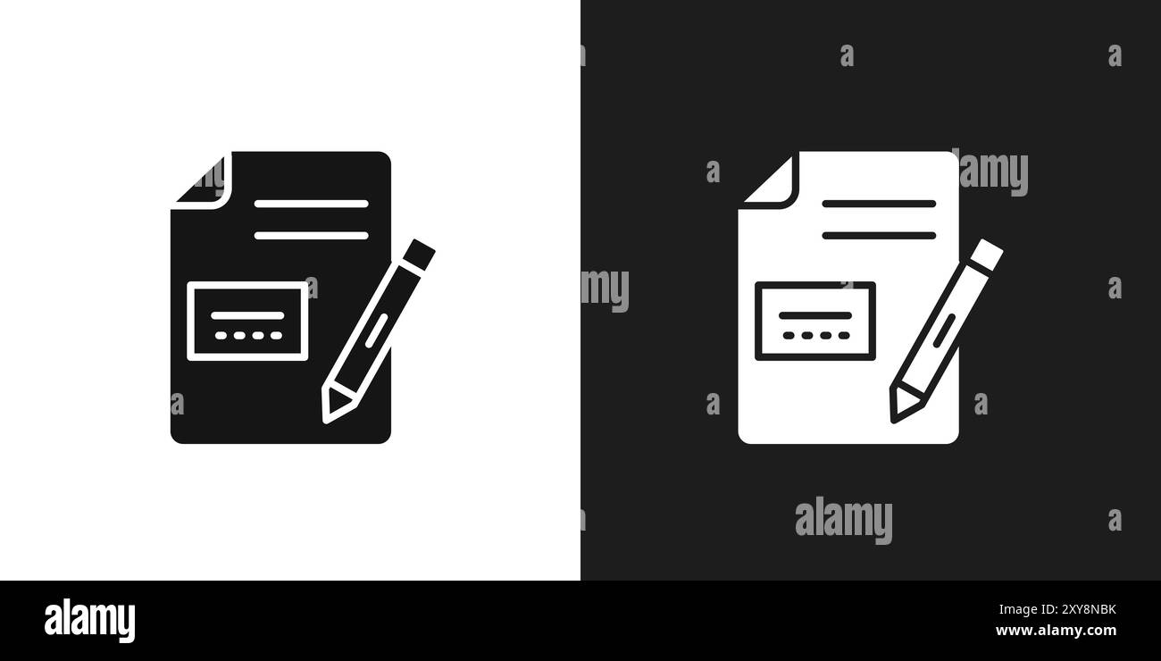 Form icon logo sign vector outline in black and white color Stock ...