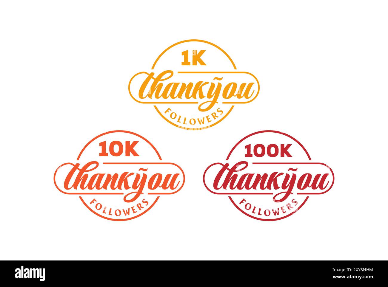 Vintage Circular Thank you for 1 10 100 Thousand Social Media Followers ...