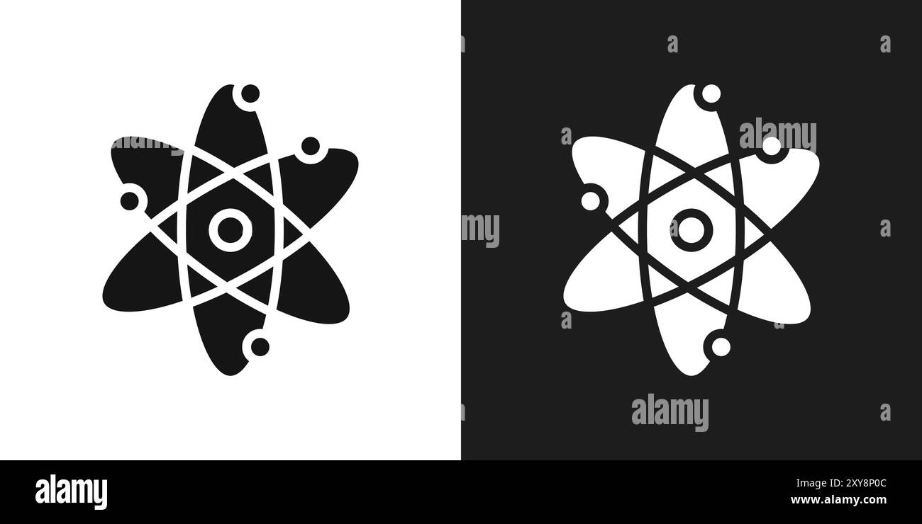 Physics icon logo sign vector outline in black and white color Stock ...