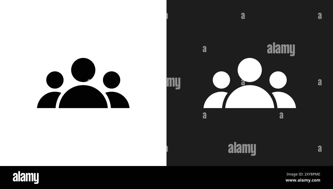 Users icon logo sign vector outline in black and white color Stock Vector Image & Art - Alamy