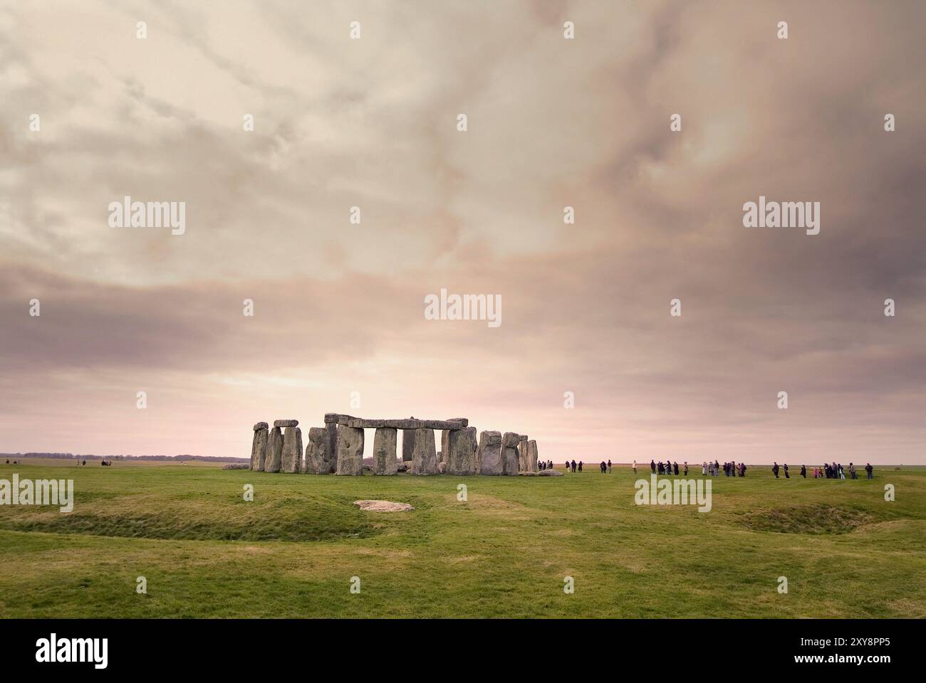 Stonehenge. Neolithic and Bronze Age monument (first construction c ...