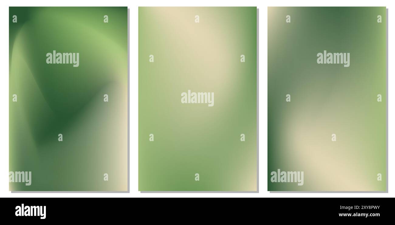 Green color gradient grainy background collection Stock Vector Image ...
