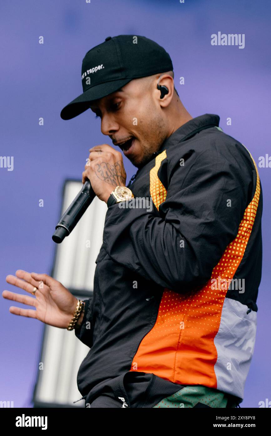 23rd August 2024, Leeds, UK: Bru-C performs on the main stage at Leeds ...